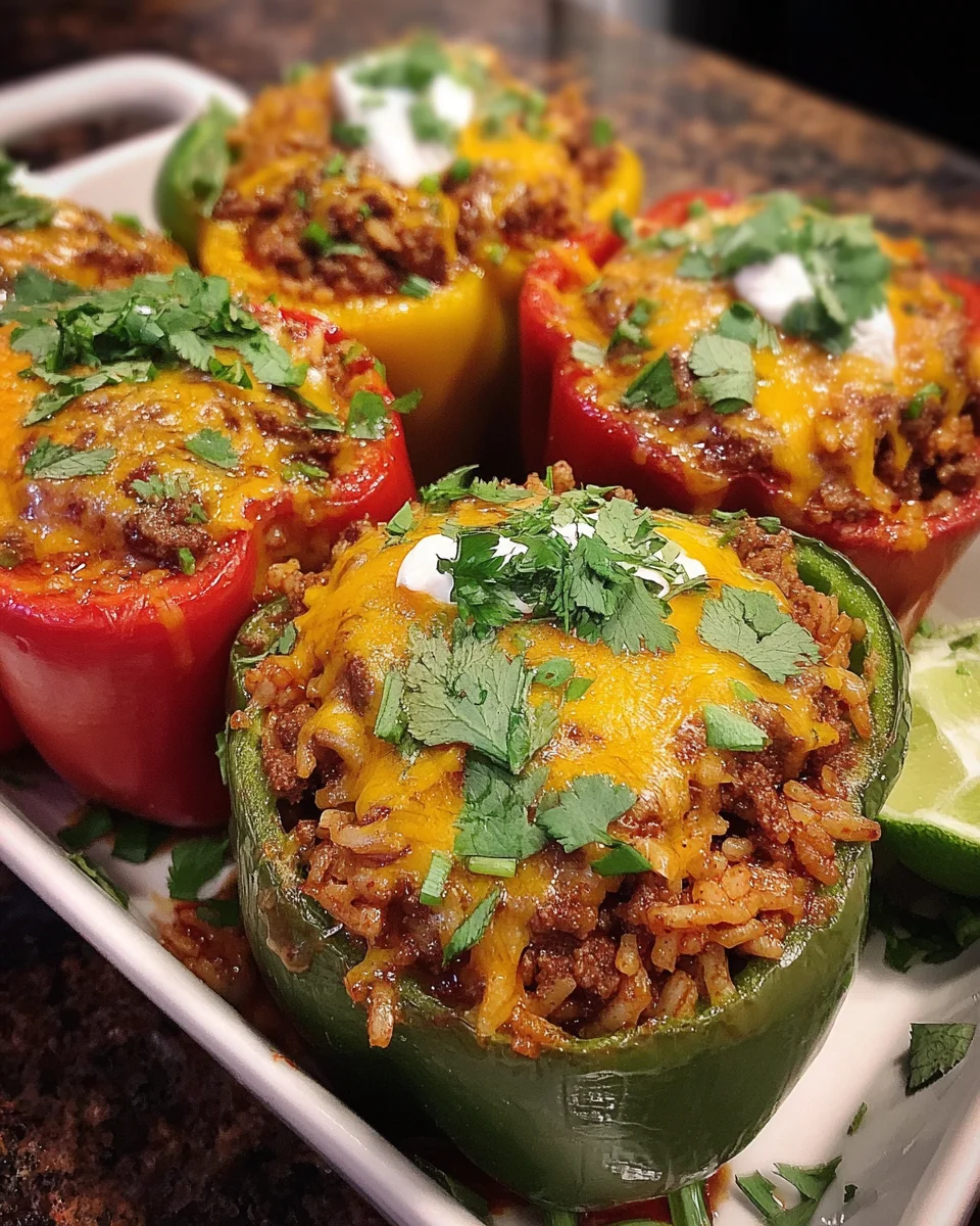 Cheesy Taco Stuffed Peppers