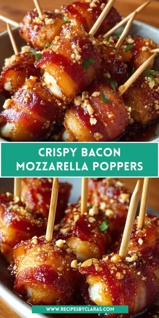 Crispy Bacon Mozzarella Poppers