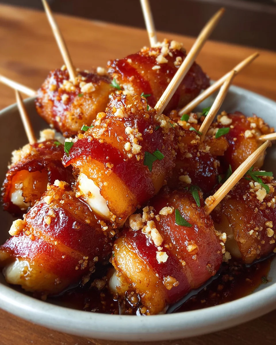 Crispy Bacon Mozzarella Poppers