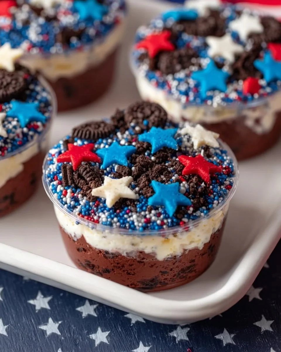 Red White and Blue Dirt Cups